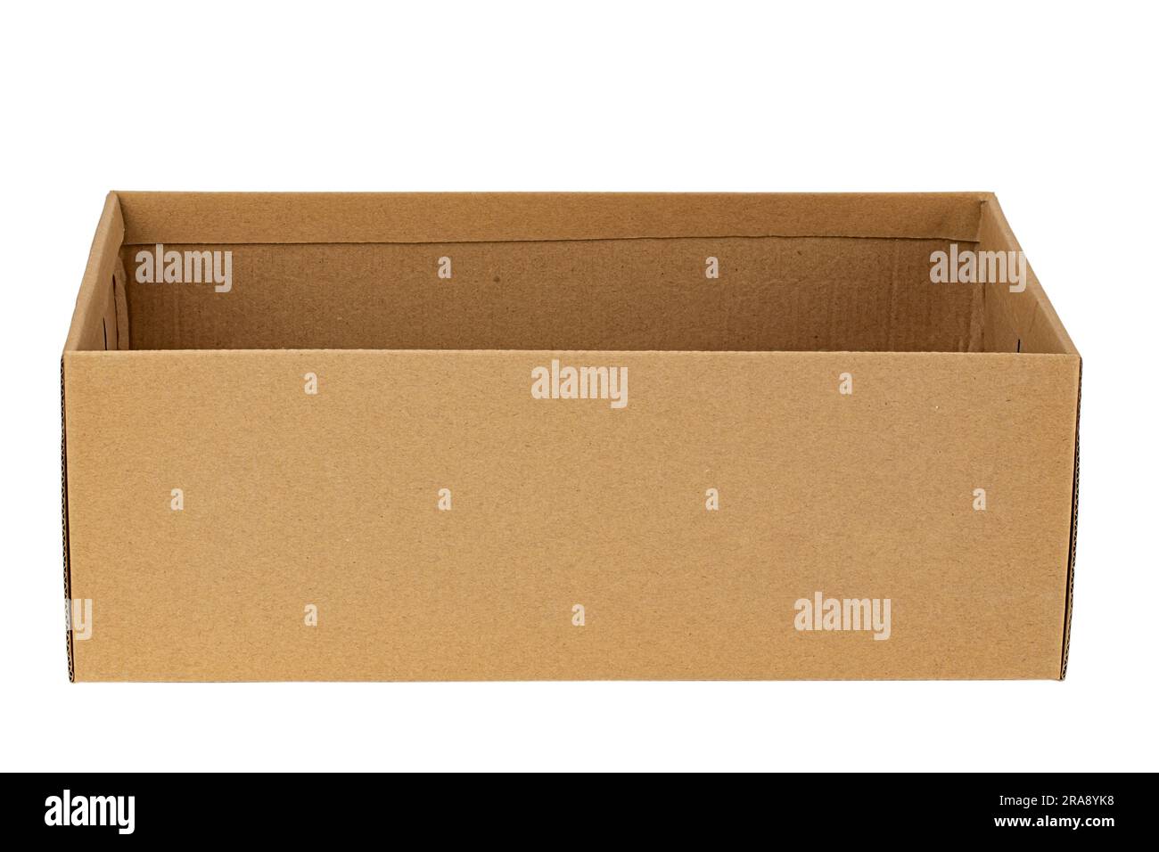 Cardboard box without lid. Isolated on a white background. File ... Cardboard box without lid. Isolated on a white background. File ...