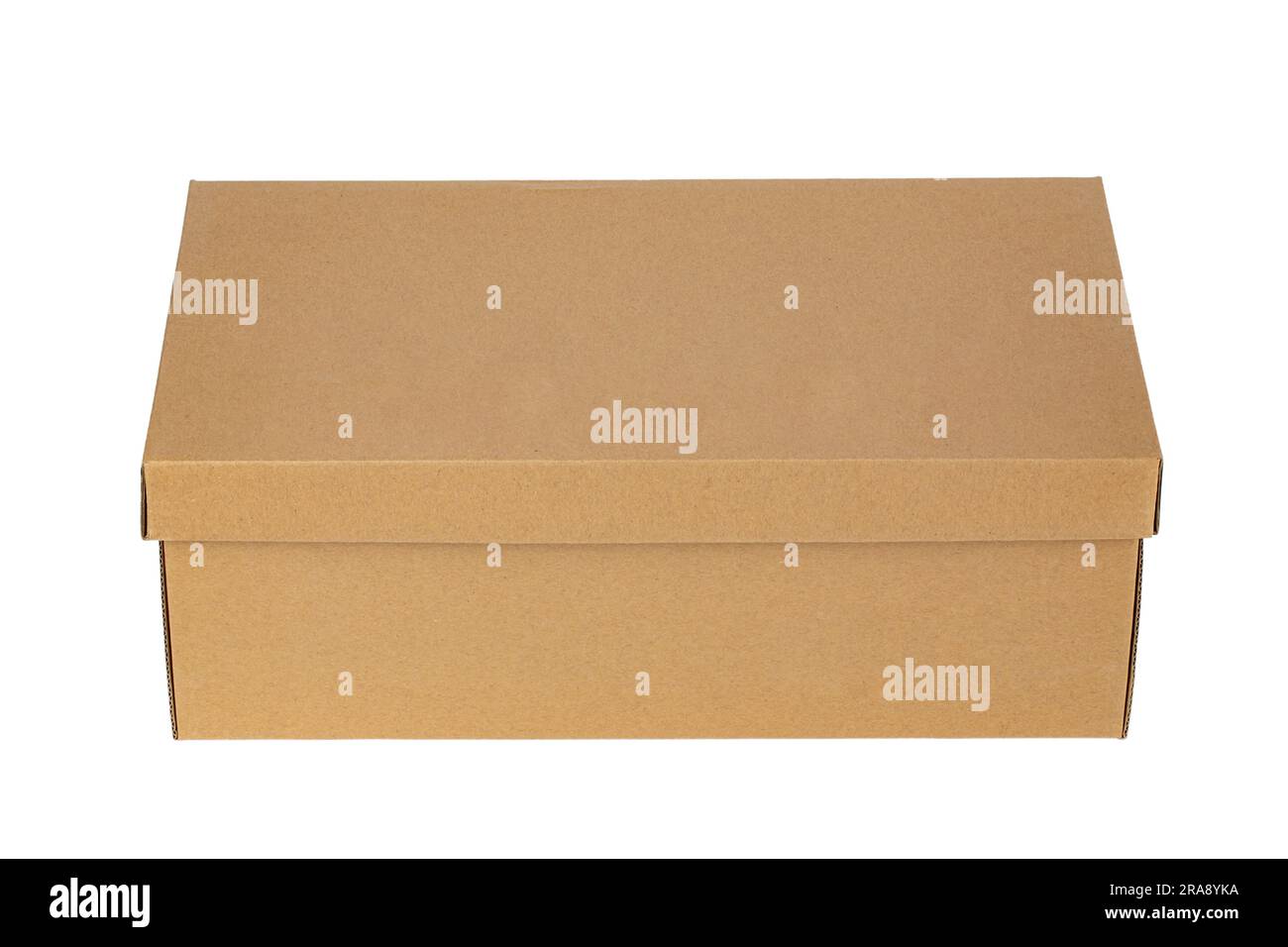 Cardboard box with lid. Isolated on a white background. File contains ...