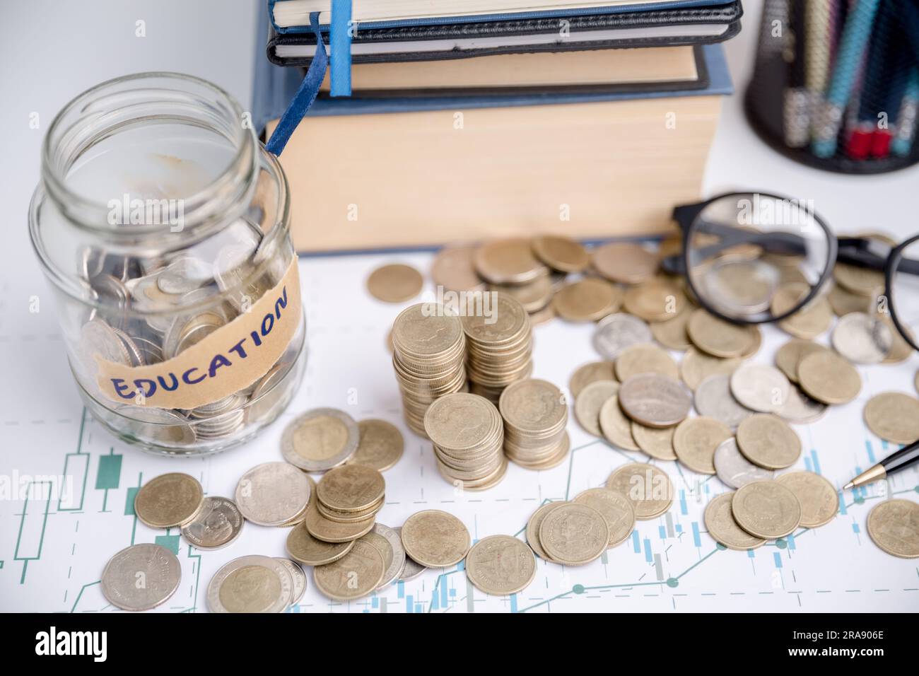 Concept to saving money income for study, Calculating student finance ...