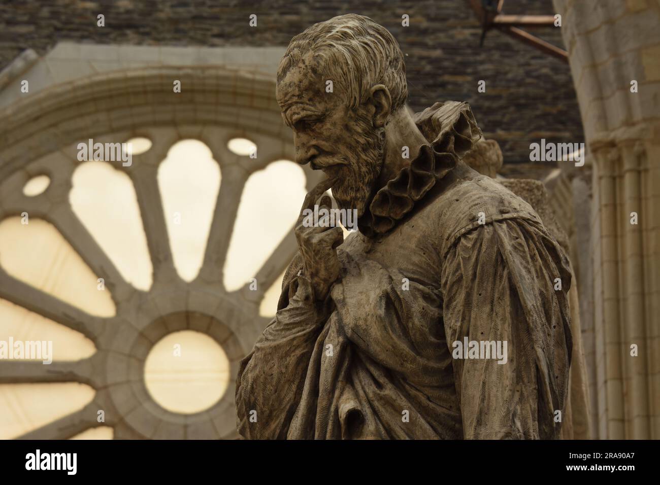 Ambroise paré, french surgeon and anatomist, sculpted by David d'Angers ...