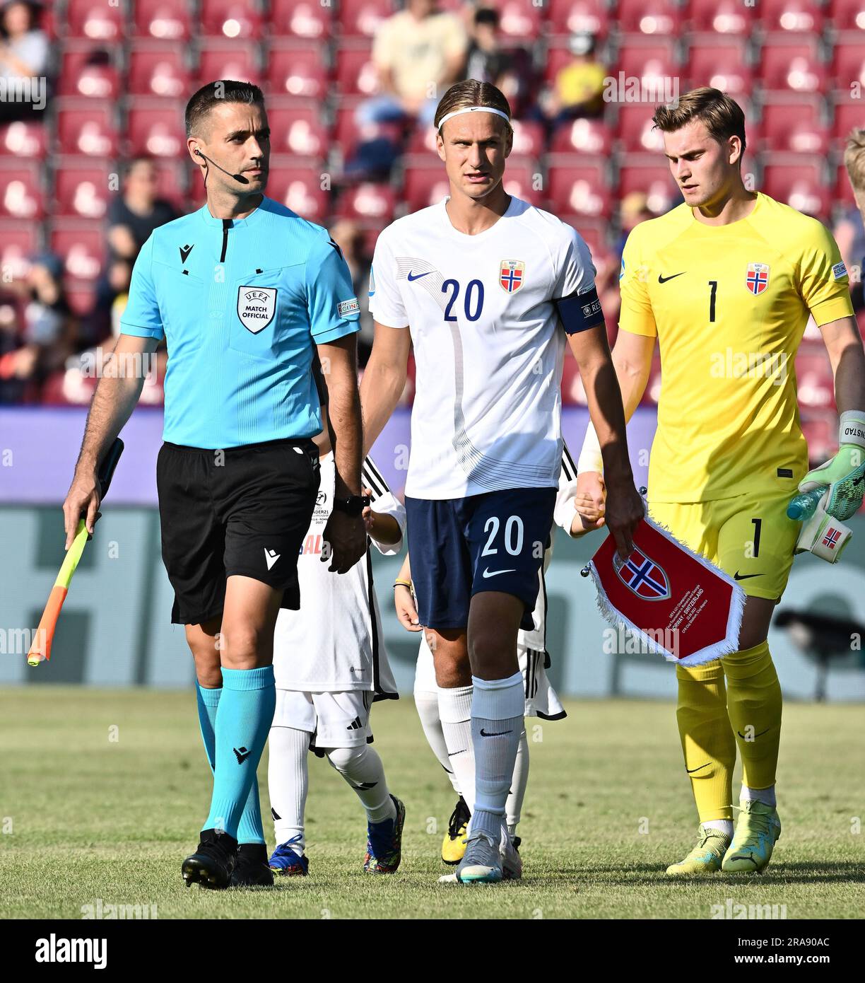 CLUJ-NAPOCA, ROMANIA - JUNE 22: Referee assistant Luciano Maia with ...