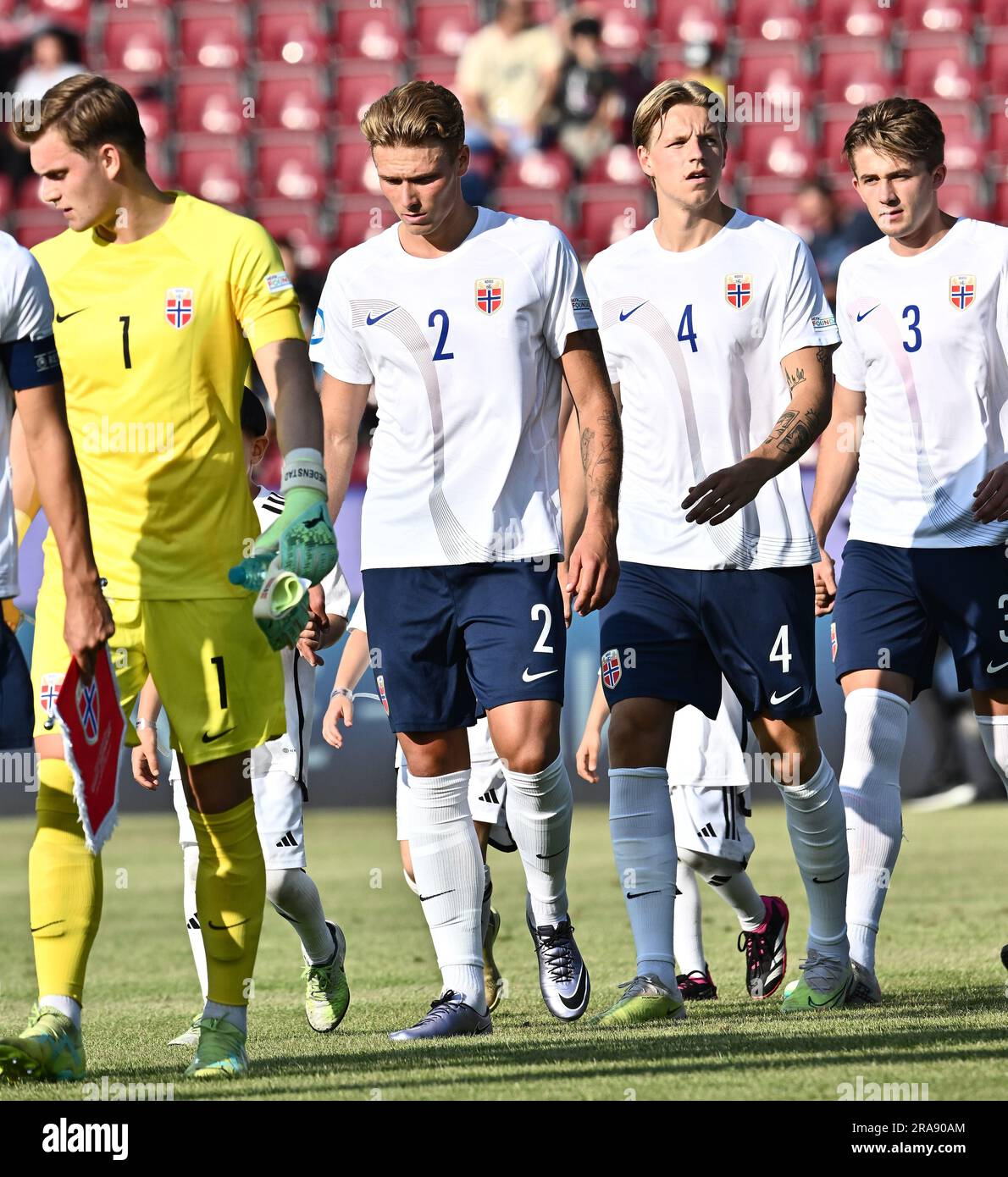 CLUJ-NAPOCA, ROMANIA - JUNE 22: Mads Christiansen, Sebastian Sebulonsen ...