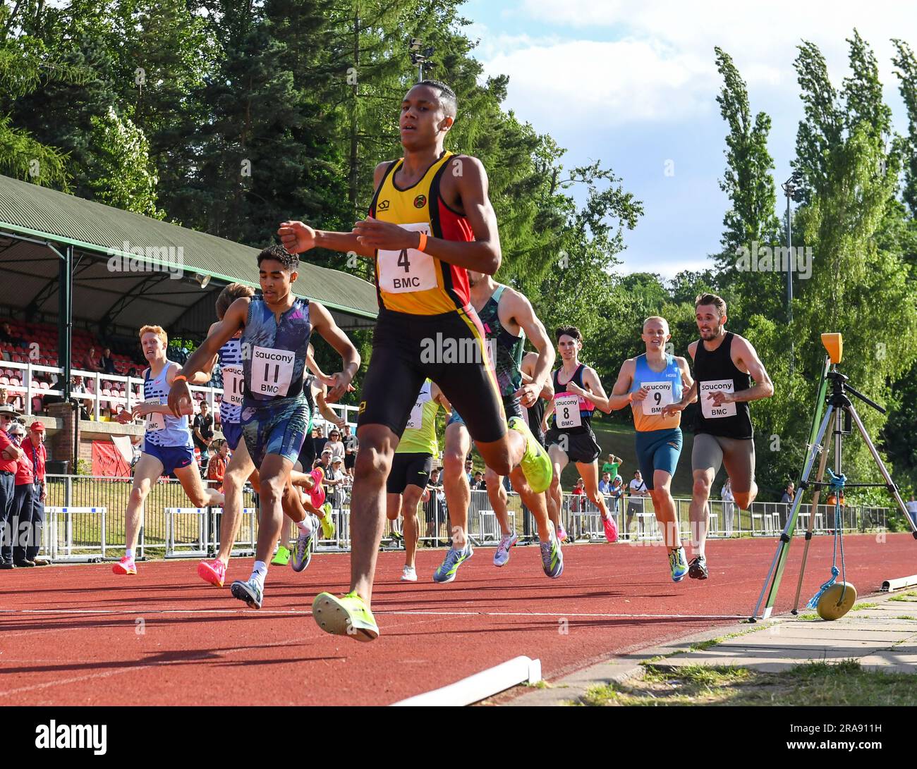 Samuel Reardon and Reece Sharman-Newell competing in the BMC men’s 800m ...