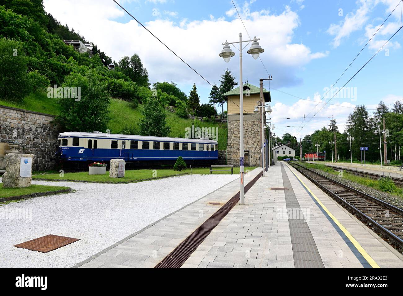 Semmering, Lower Austria, Austria. Semmering train station. railroad ...