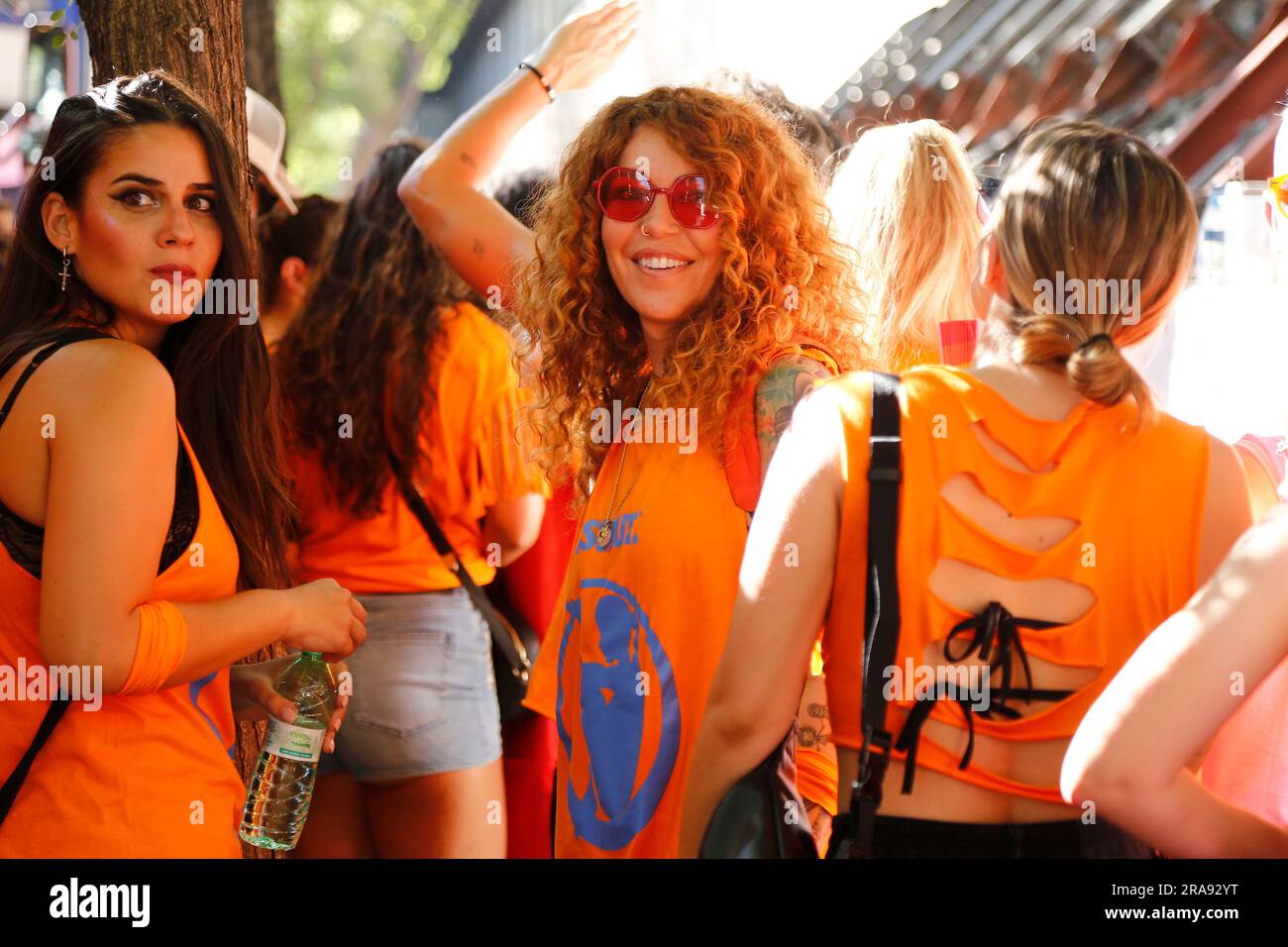 Sofia Cristo during the LGTBI Pride 2023 Demonstration, on July 1, 2023, in Madrid (Spain ...