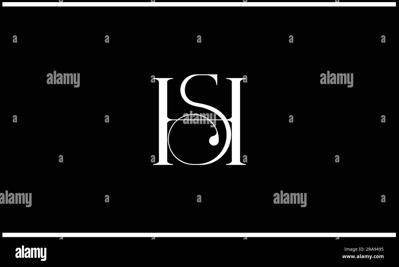 S H, H S, Abstract Letters Logo Monogram Stock Vector Image & Art - Alamy