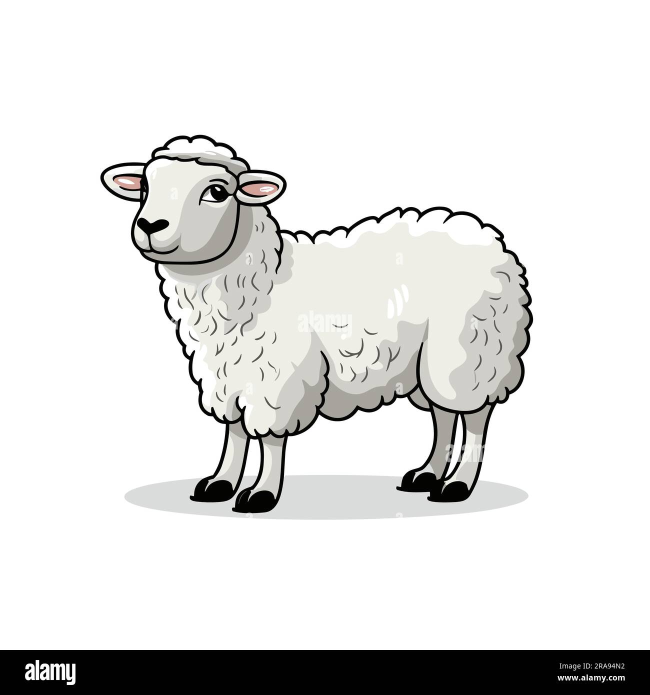Ewe. Ewe hand-drawn illustration. Vector doodle style cartoon ...