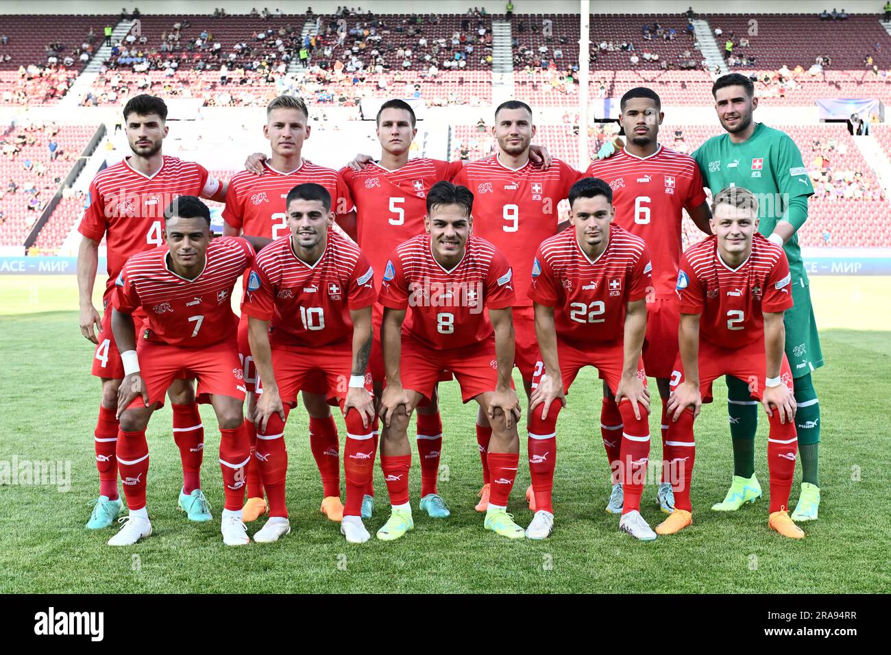 CLUJ-NAPOCA, ROMANIA - JUNE 22: Team photo of Switzerland, Leonidas ...