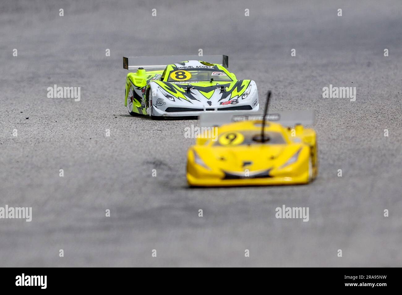 Zagreb, Hrvatska. 01st July, 2023. Remote controlled cars on track during the GT8 European ...