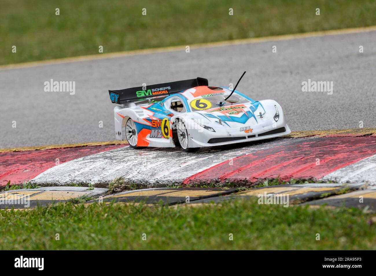 Zagreb, Hrvatska. 01st July, 2023. Remote controlled car on track ...
