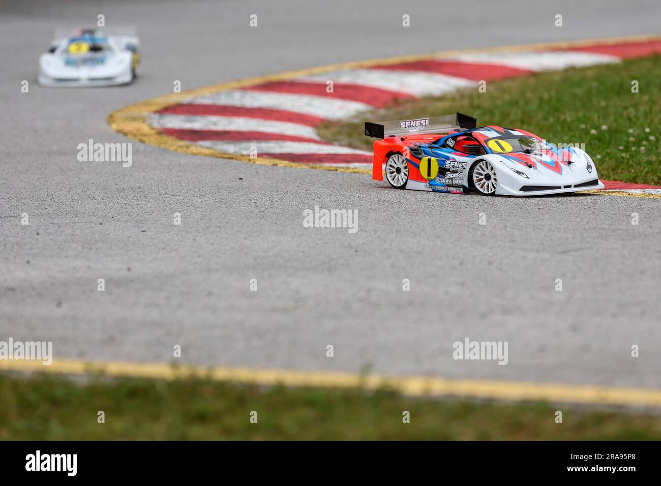 Zagreb, Hrvatska. 01st July, 2023. Remote controlled car on track ...