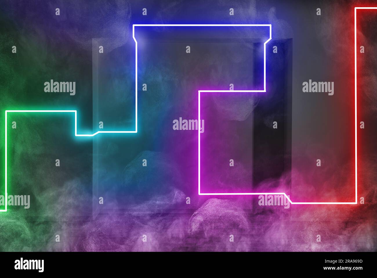 Red blue neon smoke hi-res stock photography and images - Alamy