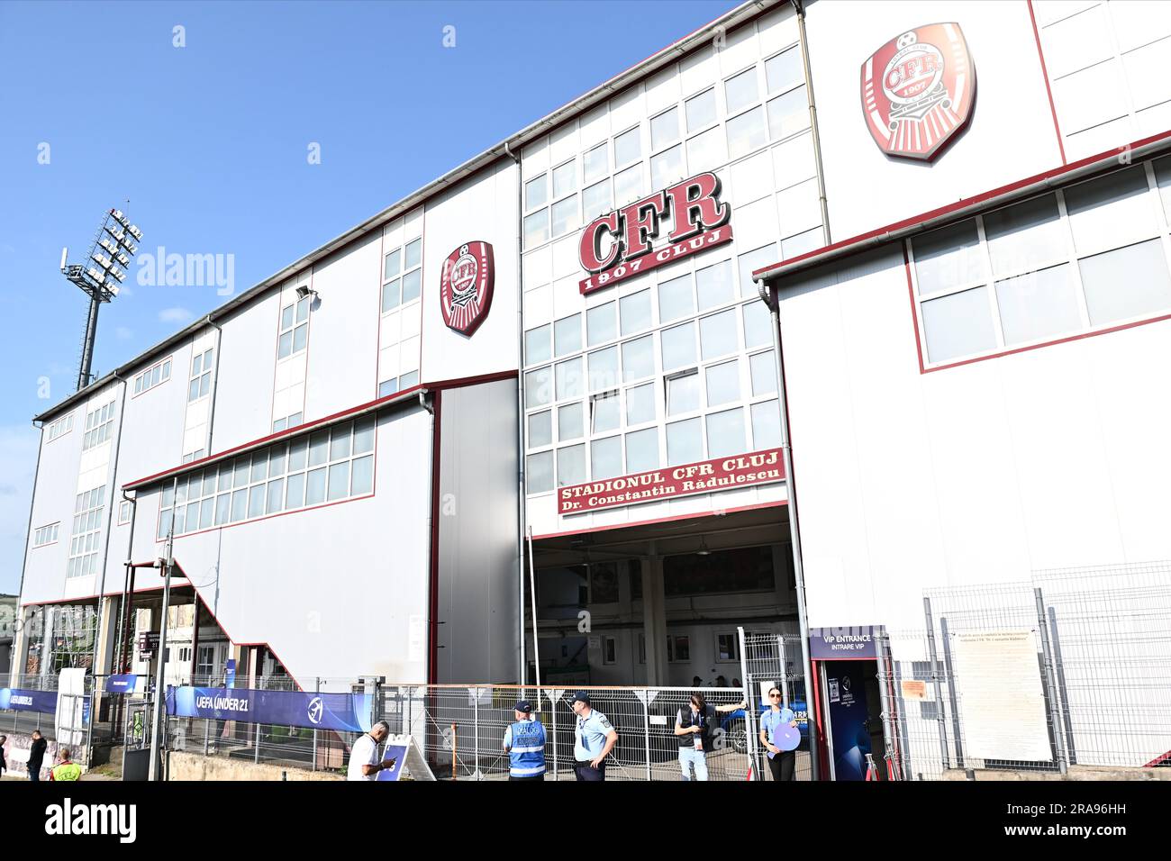 CLUJ-NAPOCA, ROMANIA - JUNE 22: The outside of the stadium before the ...