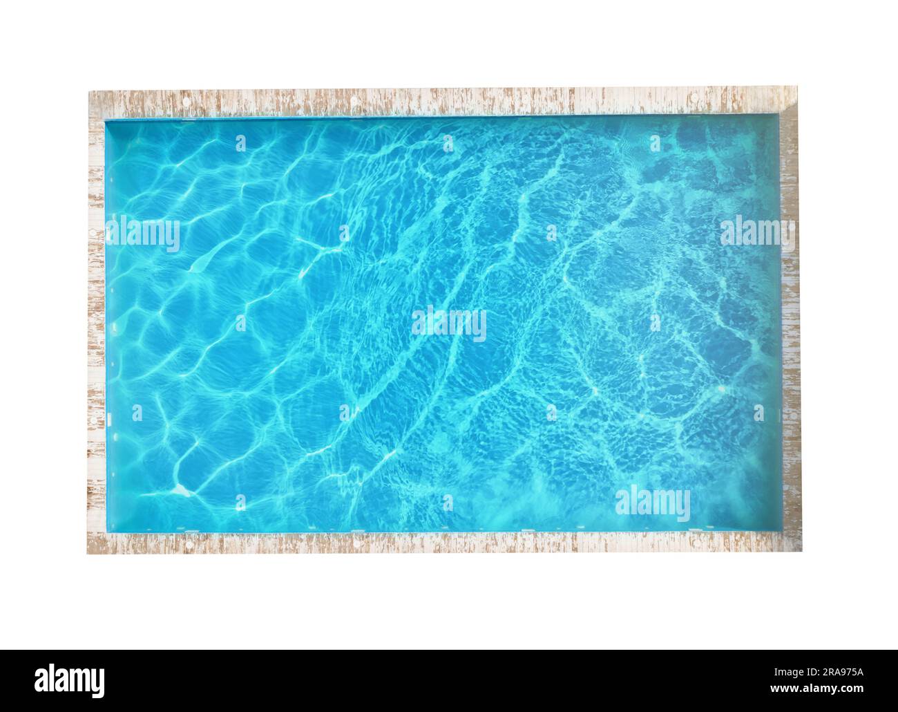 Swimming pool isolated on white, top view Stock Photo - Alamy