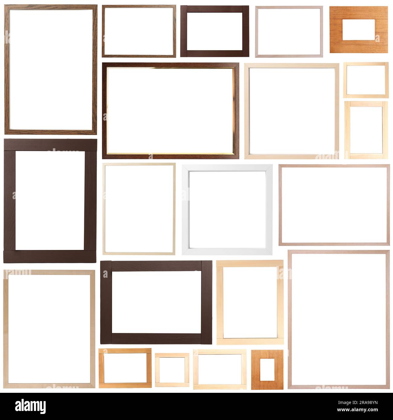 Set of many different frames isolated on white Stock Photo - Alamy