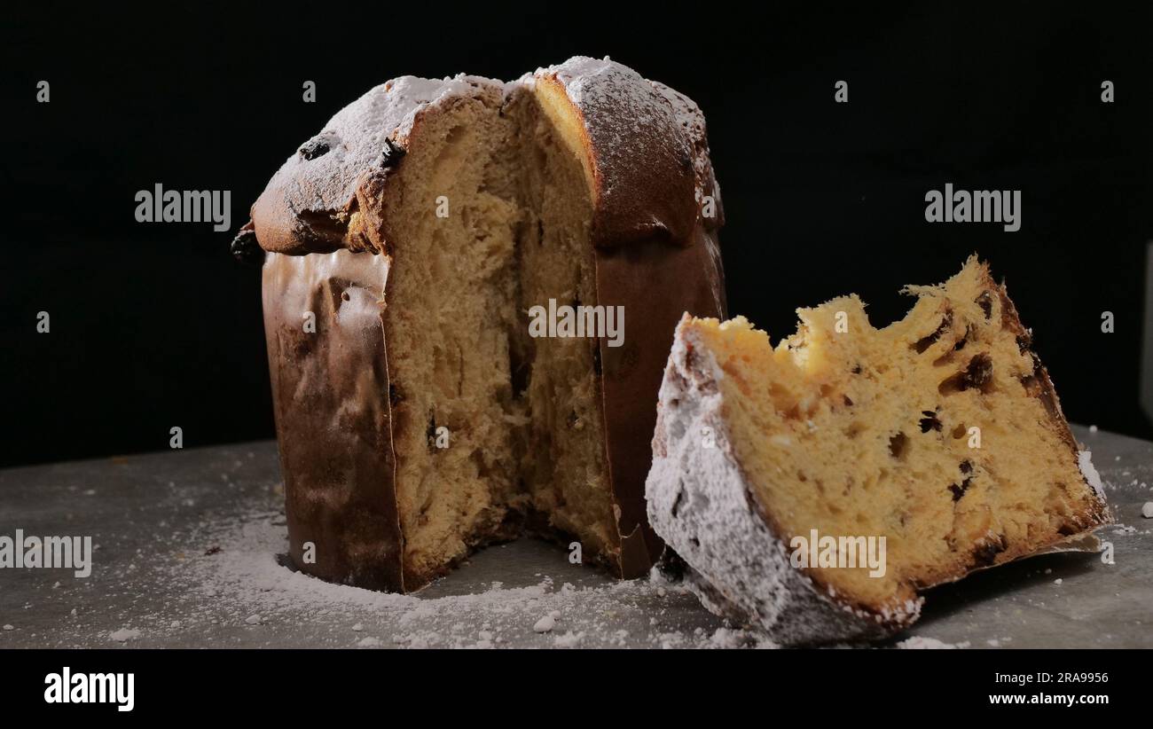 Panettone without candied fruit hi-res stock photography and images - Alamy