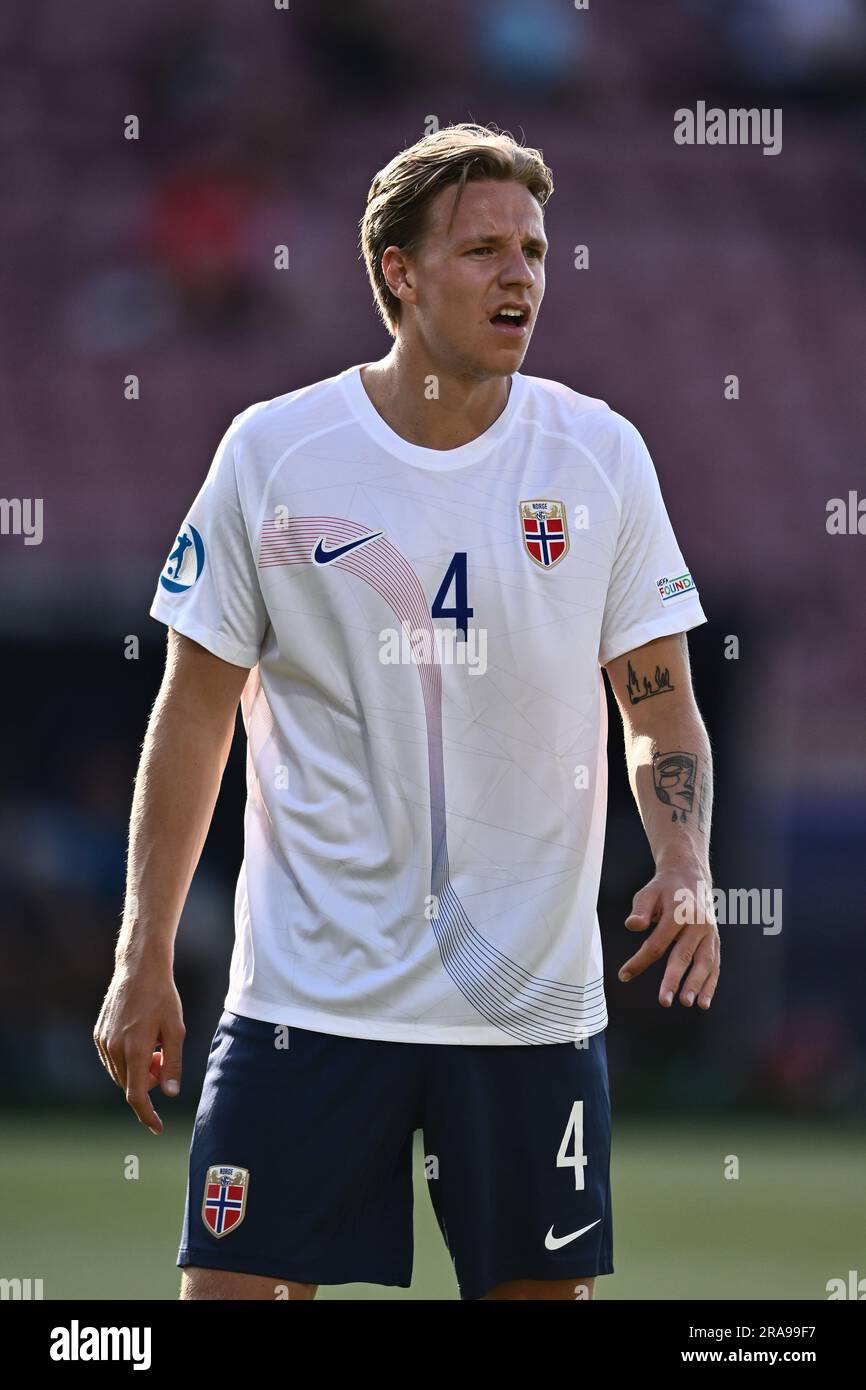CLUJ-NAPOCA, ROMANIA - JUNE 22: Jesper Daland of Norway during the UEFA ...