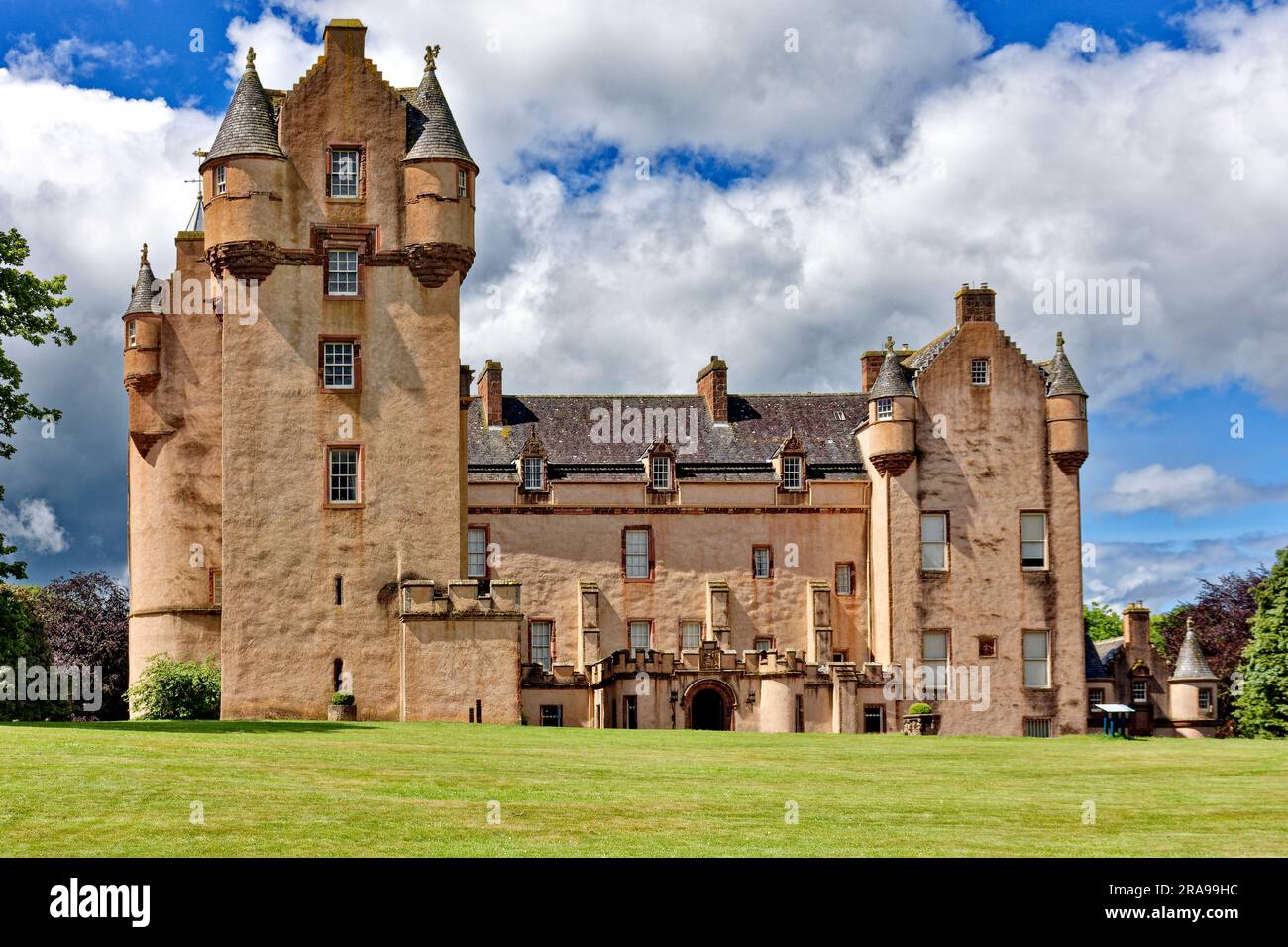 Fyvie Castle Fyvie Aberdeenshire Scotland in early summer side view of ...