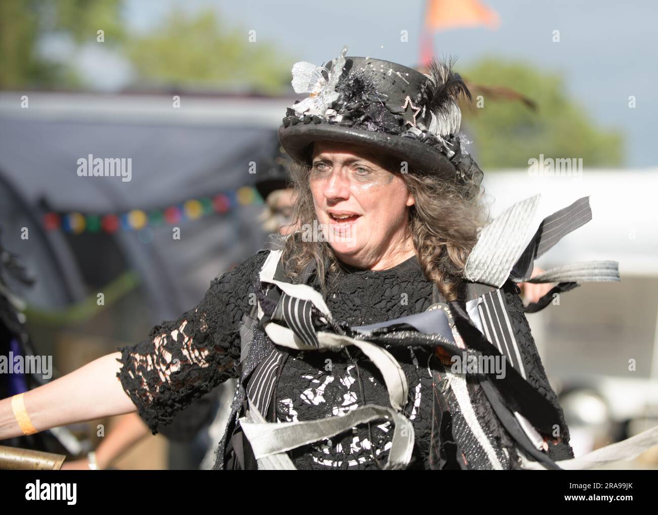 Sabine Hay, Derbyshire UK. 01 July 2023. Exile Music Festival. Caption ...