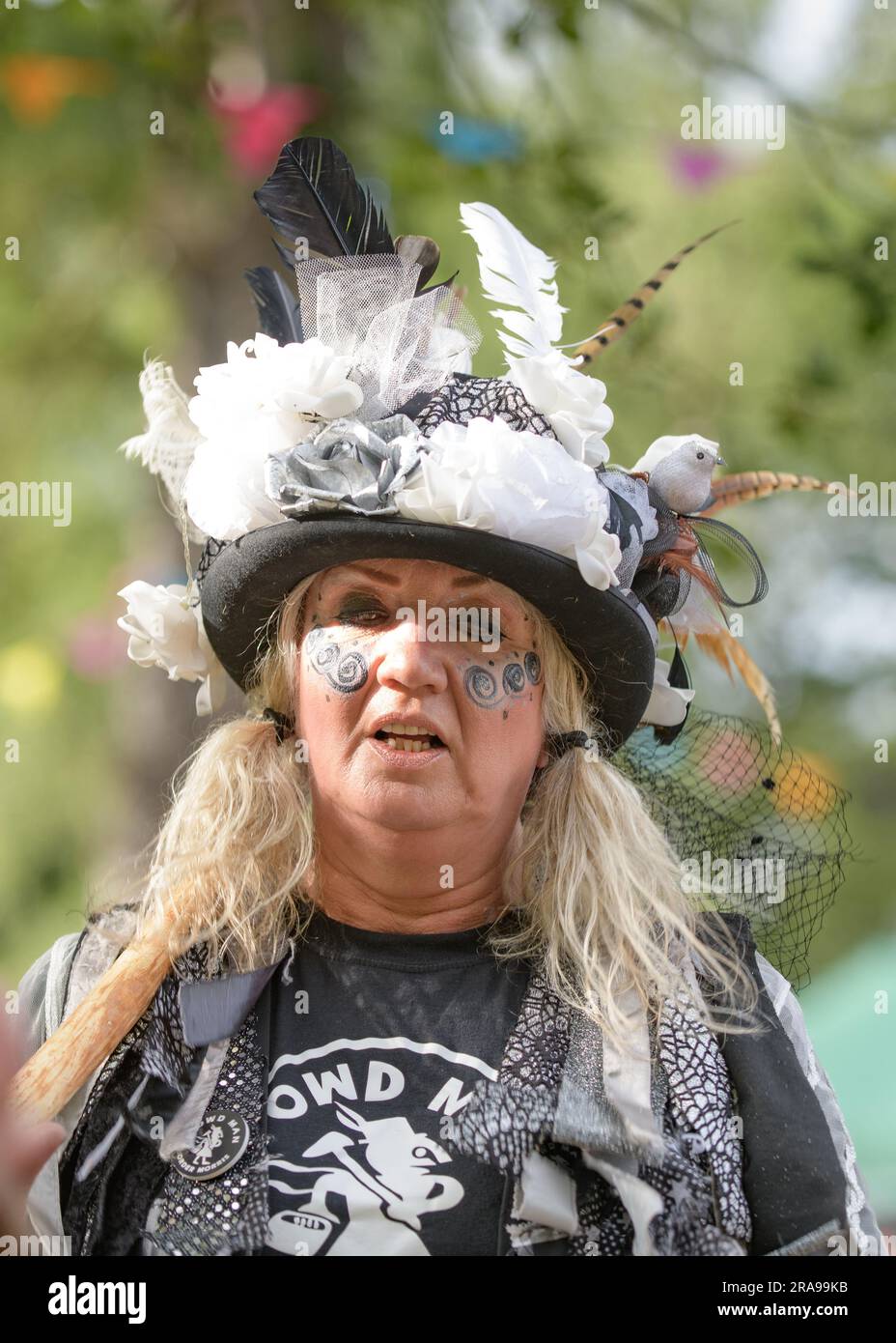 Sabine Hay, Derbyshire UK. 01 July 2023. Exile Music Festival. Caption: T’Owd Man Morris Picture ...