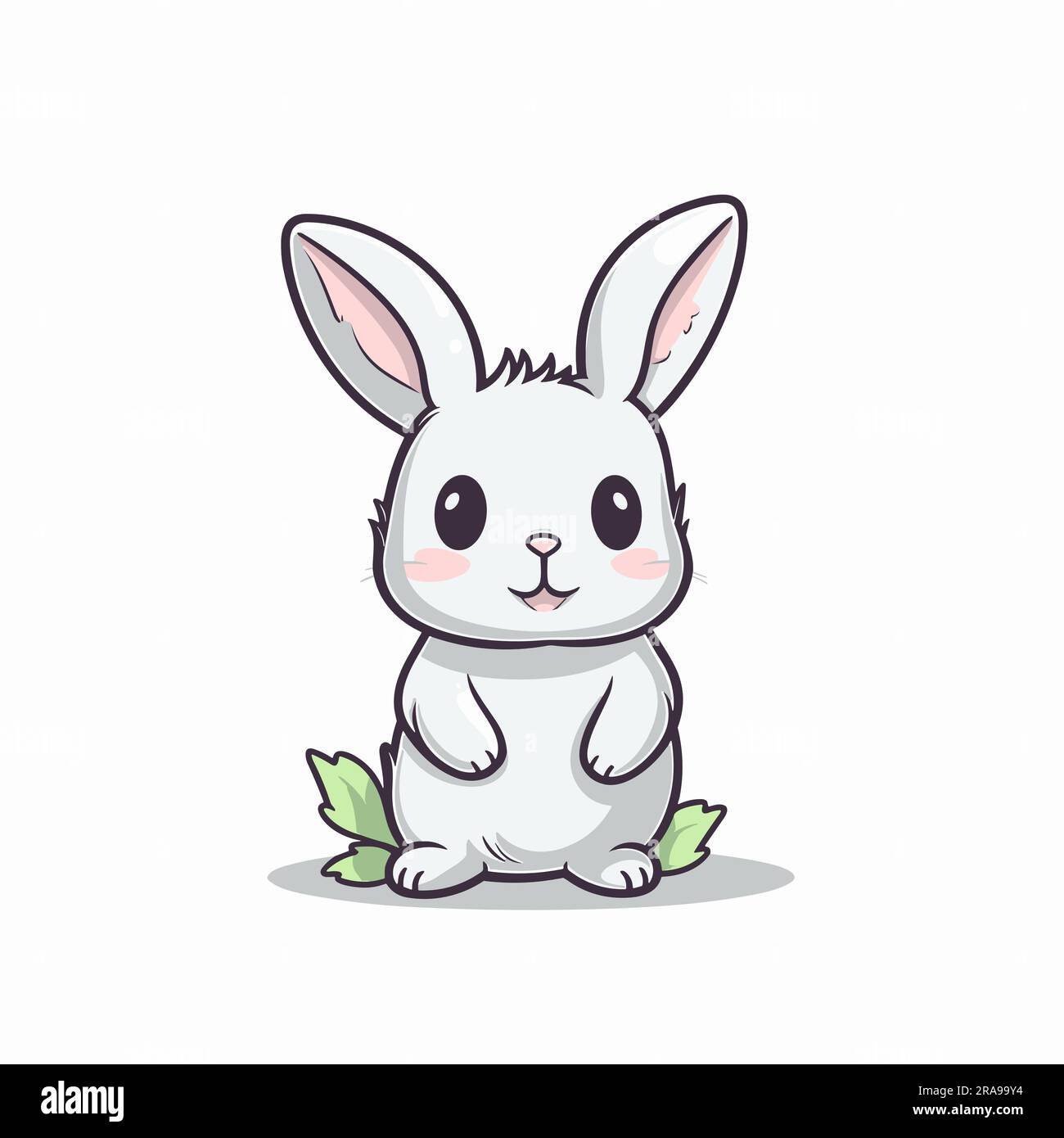 Rabbit buck. Rabbit buck hand-drawn illustration. Vector doodle style ...
