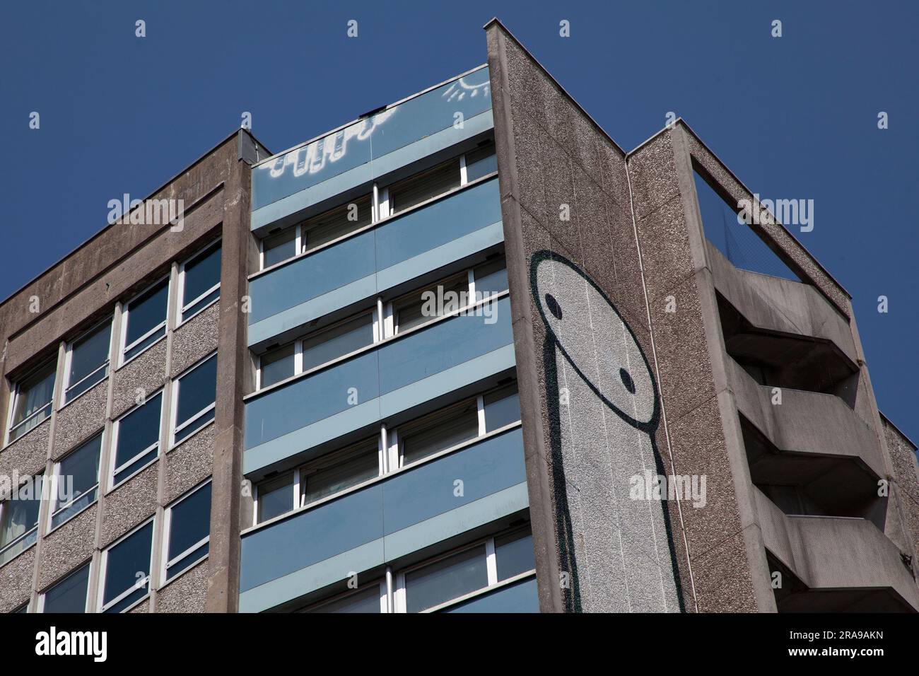 Stik graffiti on168 ORIENTAL SUPERMARKET, NELSON STREET, Bristol Stock ...