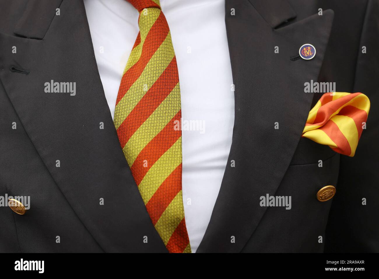 London, UK. 2nd July, 2023. An MCC member before the Ashes second test ...