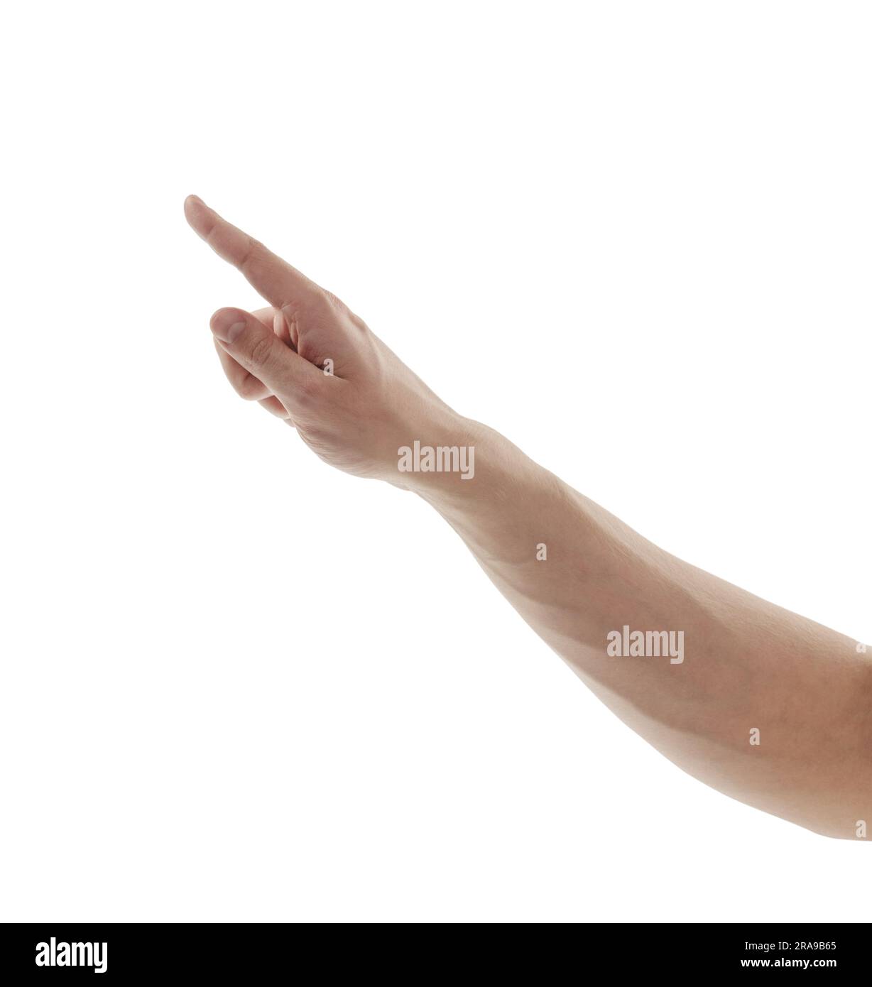 man hand touch gesture isolated on white background, template photo ...