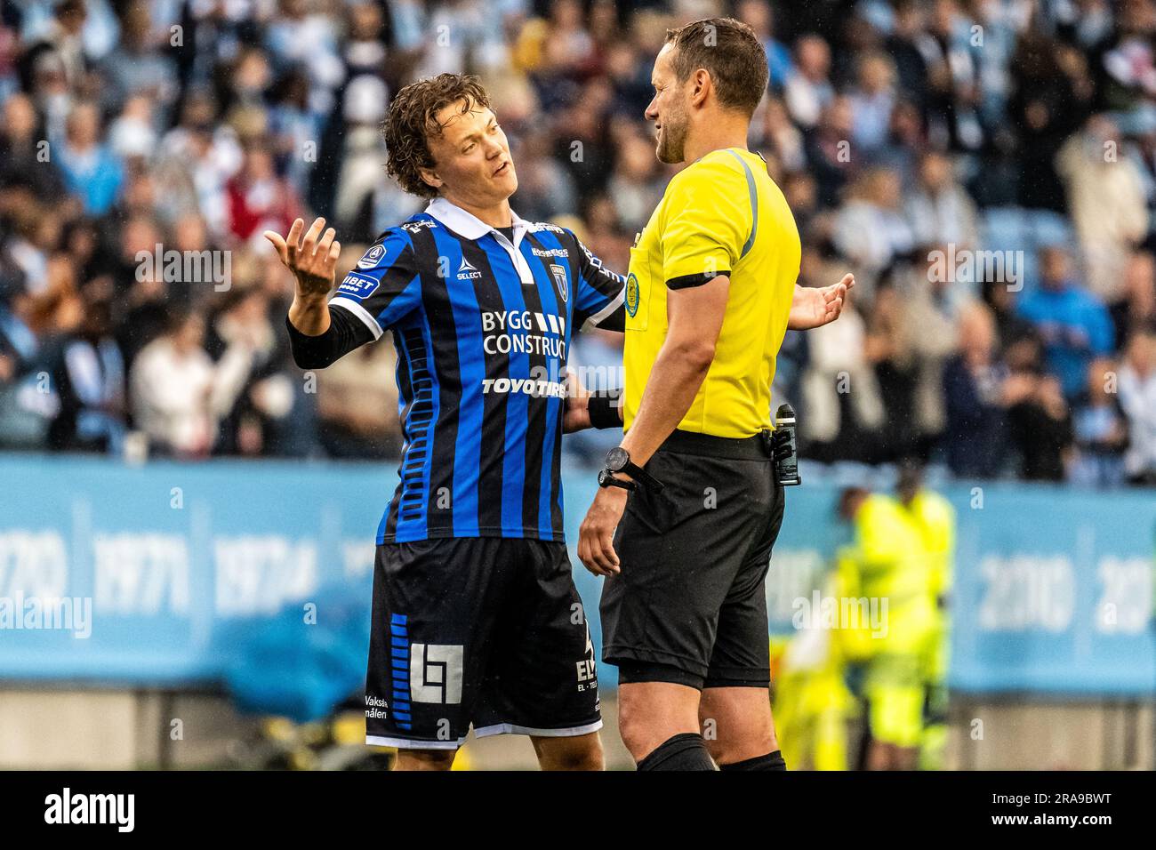 Malmoe, Sweden. 01st July, 2023. Referee Victor Wolf seen with Herman ...