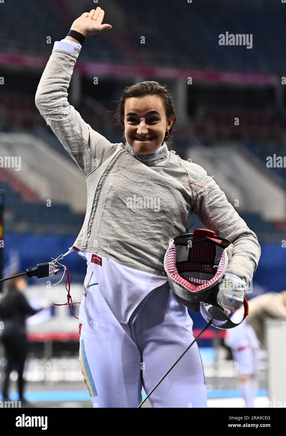 KRAKOW, POLAND 27 JUNE: Ilinca Pantis of Romania celebrate during ...