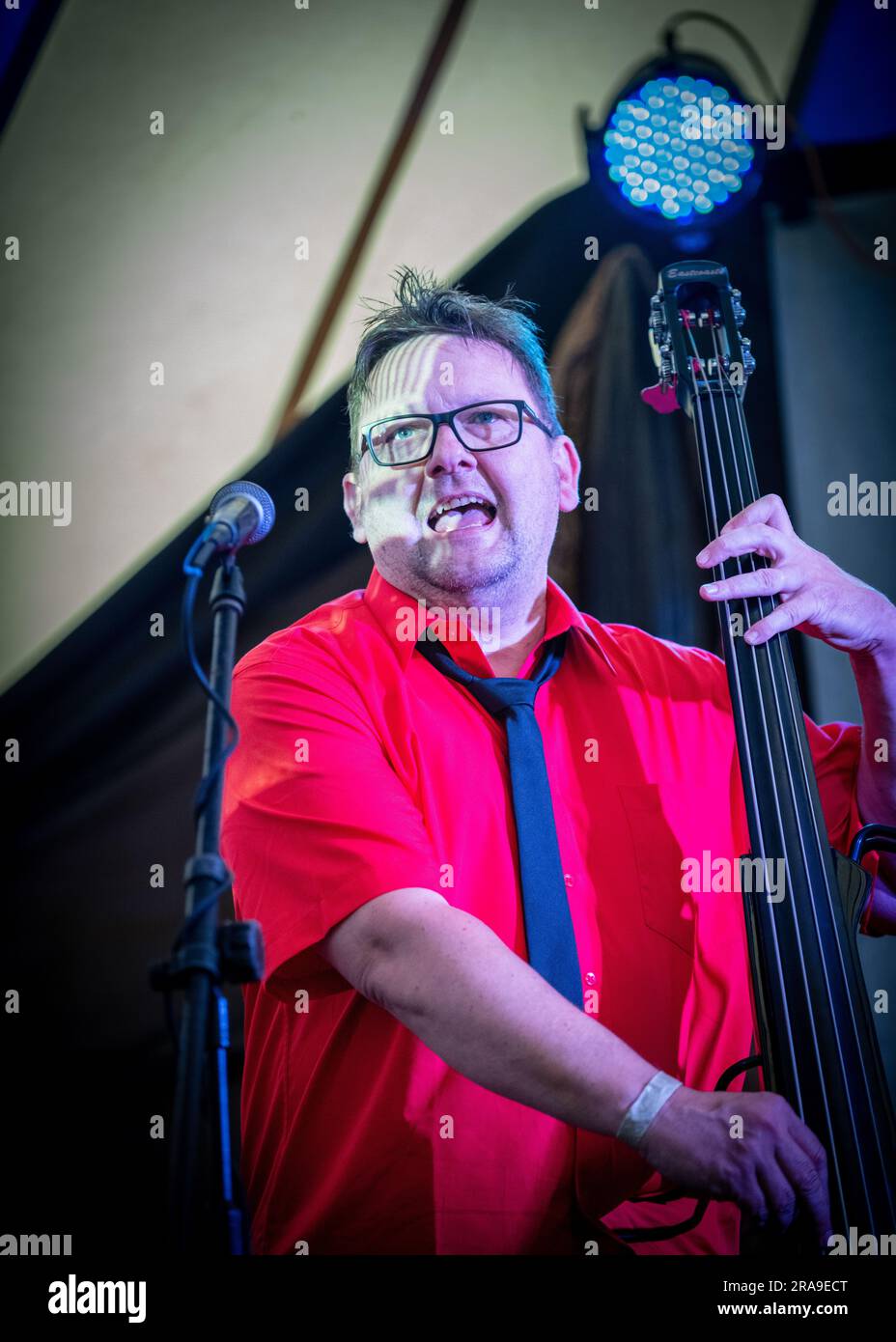 Sabine Hay, Derbyshire UK. 01 July 2023. Exile Music Festival. Caption ...