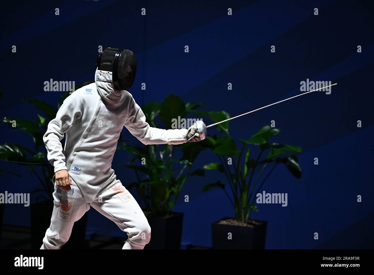 KRAKOW, POLAND 27 JUNE: Tristan Tulen of Netherlands during Fencing ...