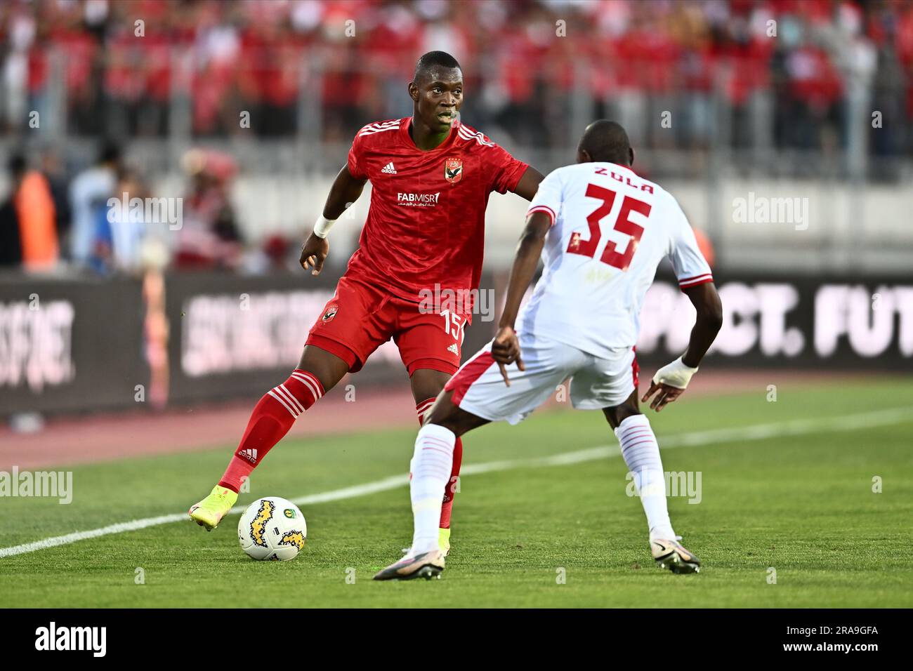 CASABLANCA, MOROCCO - JUNE 11: Aliou Dieng of Al Ahly SC and Arsene ...