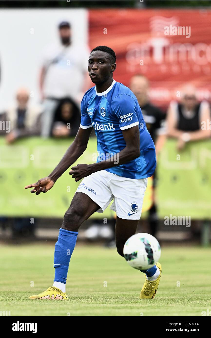 Genk, Belgium. 01st July, 2023. Genk's Ibrahima Bangoura pictured in ...