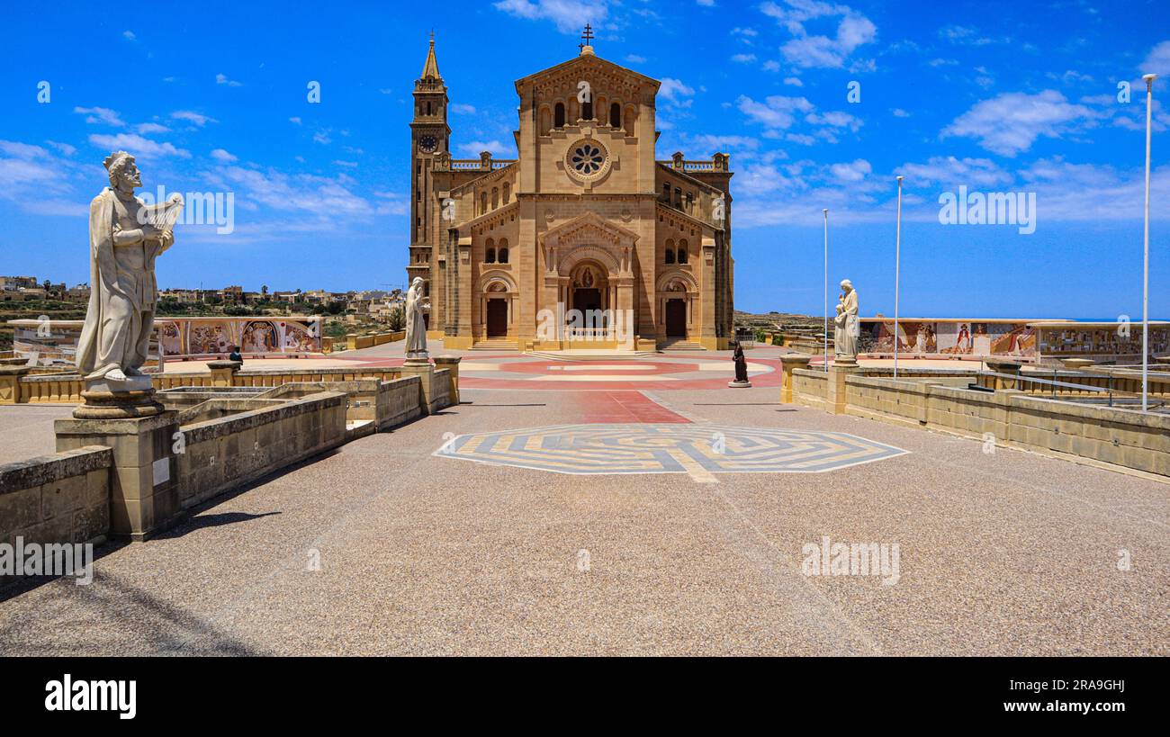 Ta'Pinu National Shrine, Gharb, on the Mediterranean island of Gozo, in ...