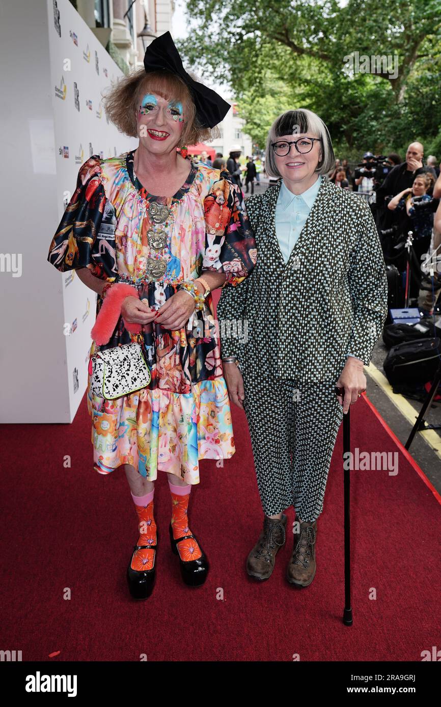 Sir Grayson Perry and Philippa Perry arriving for the South Bank Sky Arts Awards at The Savoy in ...