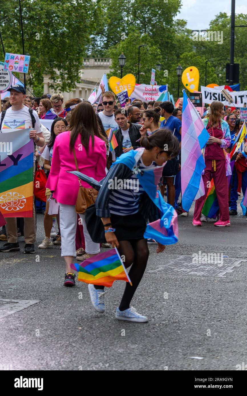 London, UK, 1st July 2023, Pride in London Parade had 35,000 people ...
