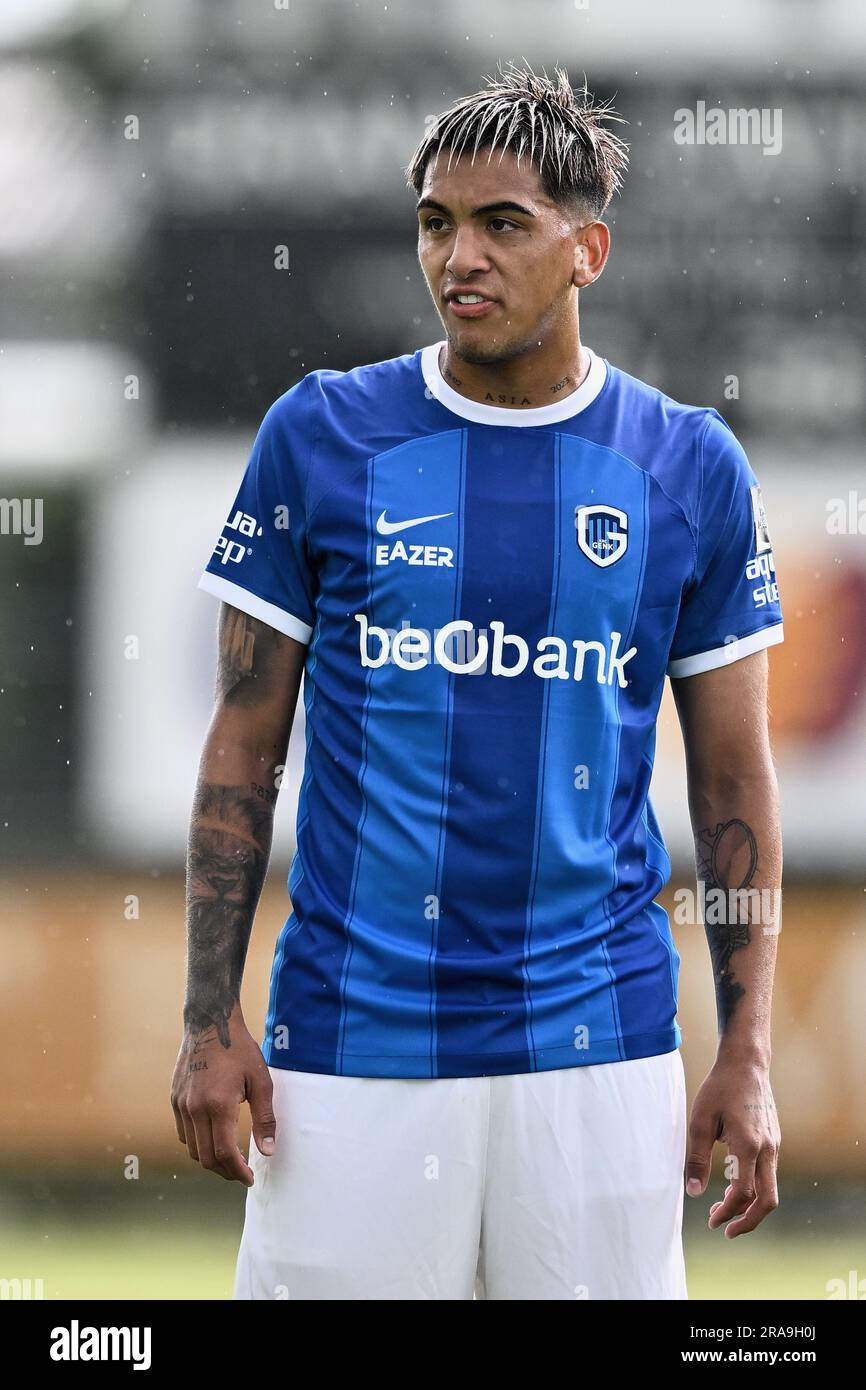 Genk, Belgium. 01st July, 2023. Genk's Matias Galarza pictured during a ...