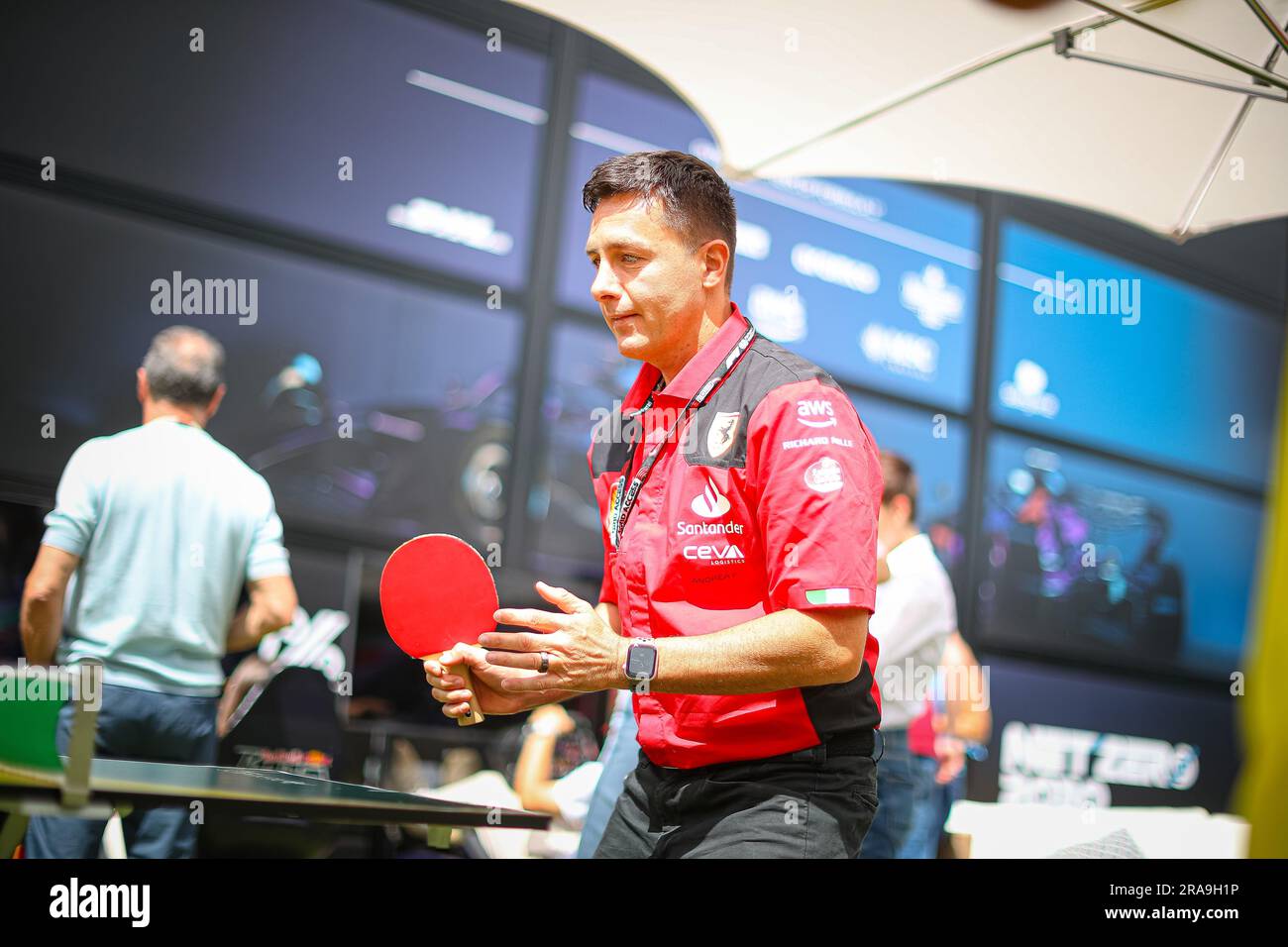 Andrea Ferrari, Charles Leclerc personal trainer during the Austrian GP ...