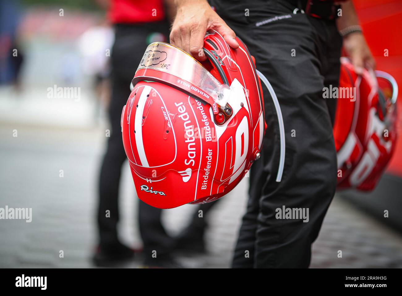 charles leclerc Helmet during the Austrian GP, Spielberg 29 June-2 July ...