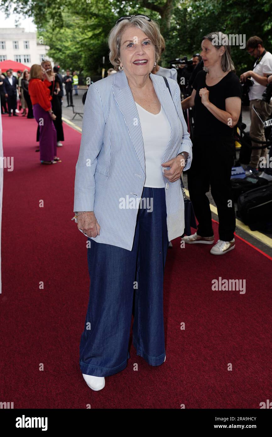 Anne Reid arriving for the South Bank Sky Arts Awards at The Savoy in London. Picture date ...