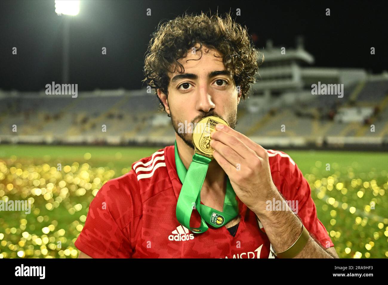 CASABLANCA, MOROCCO - JUNE 11: Mohamed Hany of Al Ahly celebrates with ...