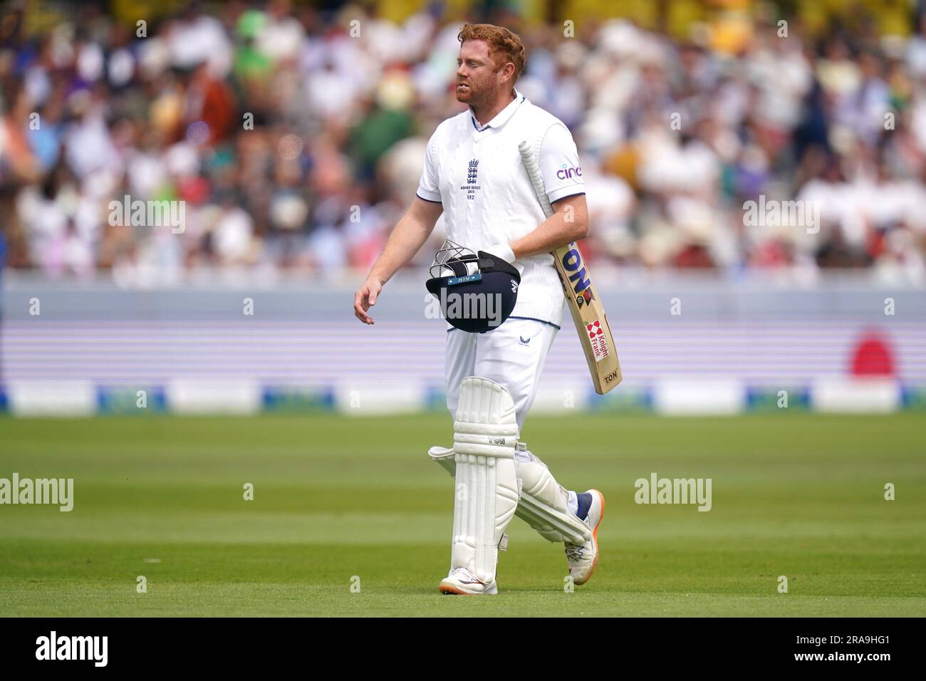 England's Jonny Bairstow appears frustrated after being run out by ...