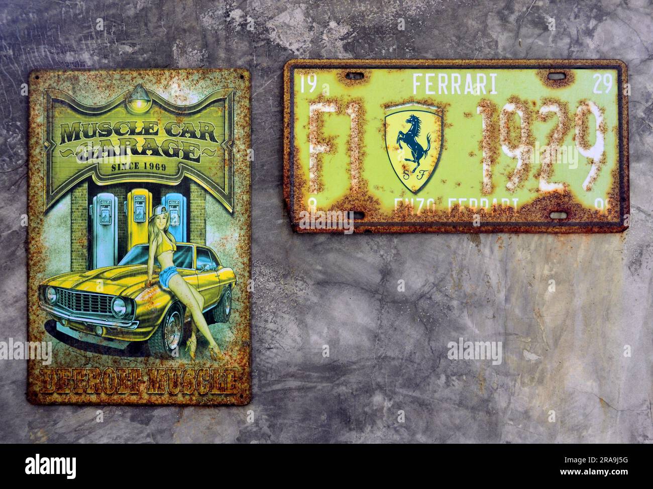 Old and rusty signs in Laem Chabang Port, Chonburi Province, Thailand ...