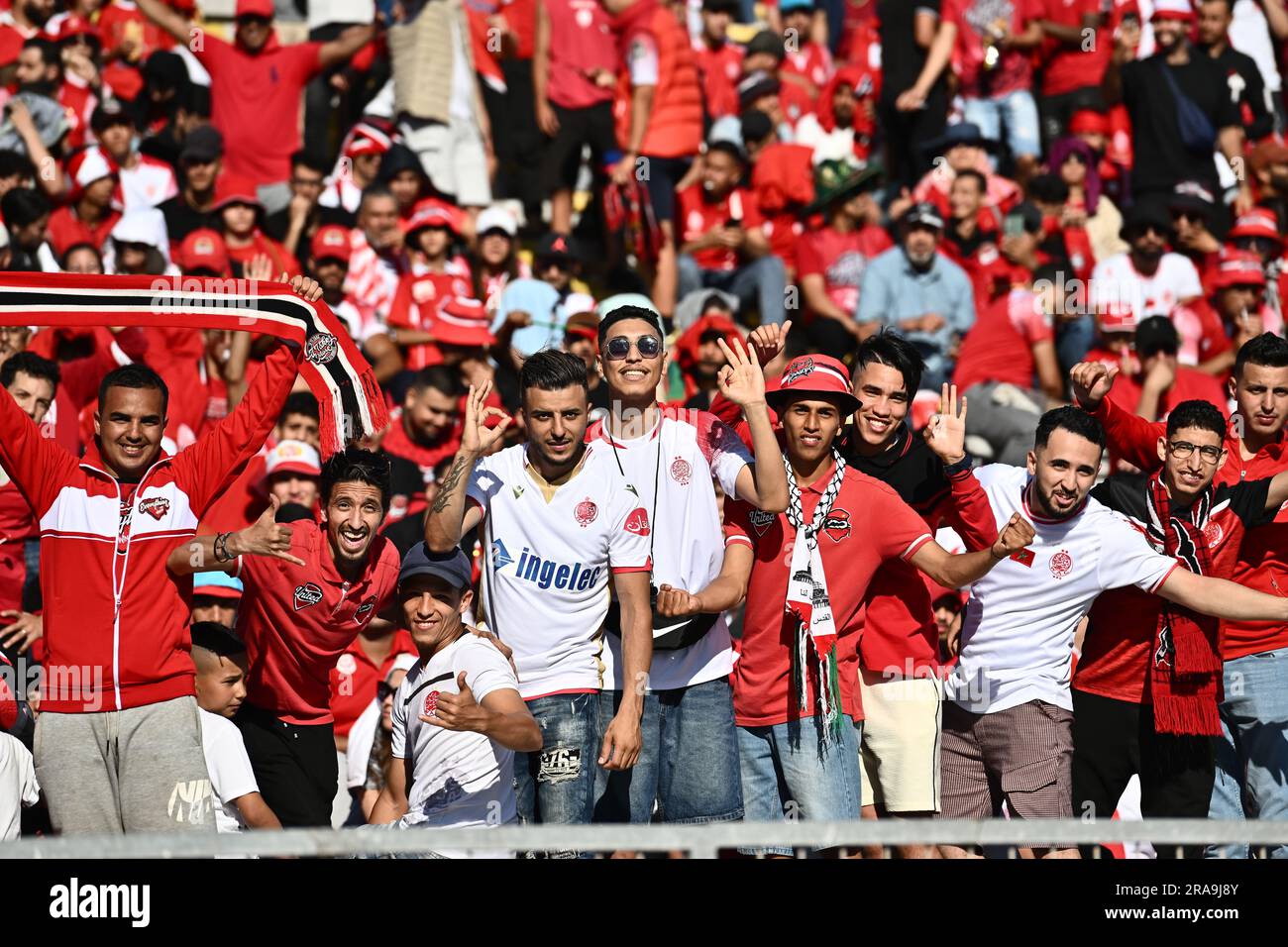 CASABLANCA, MOROCCO - JUNE 11: Funs of Wydad AC during the CAF ...