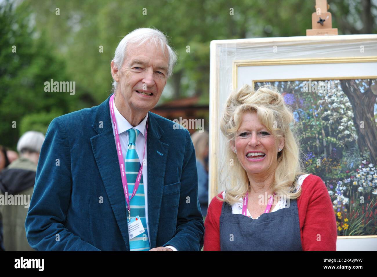 Jon Snow (journalist, television presenter) and a visiting artist at ...
