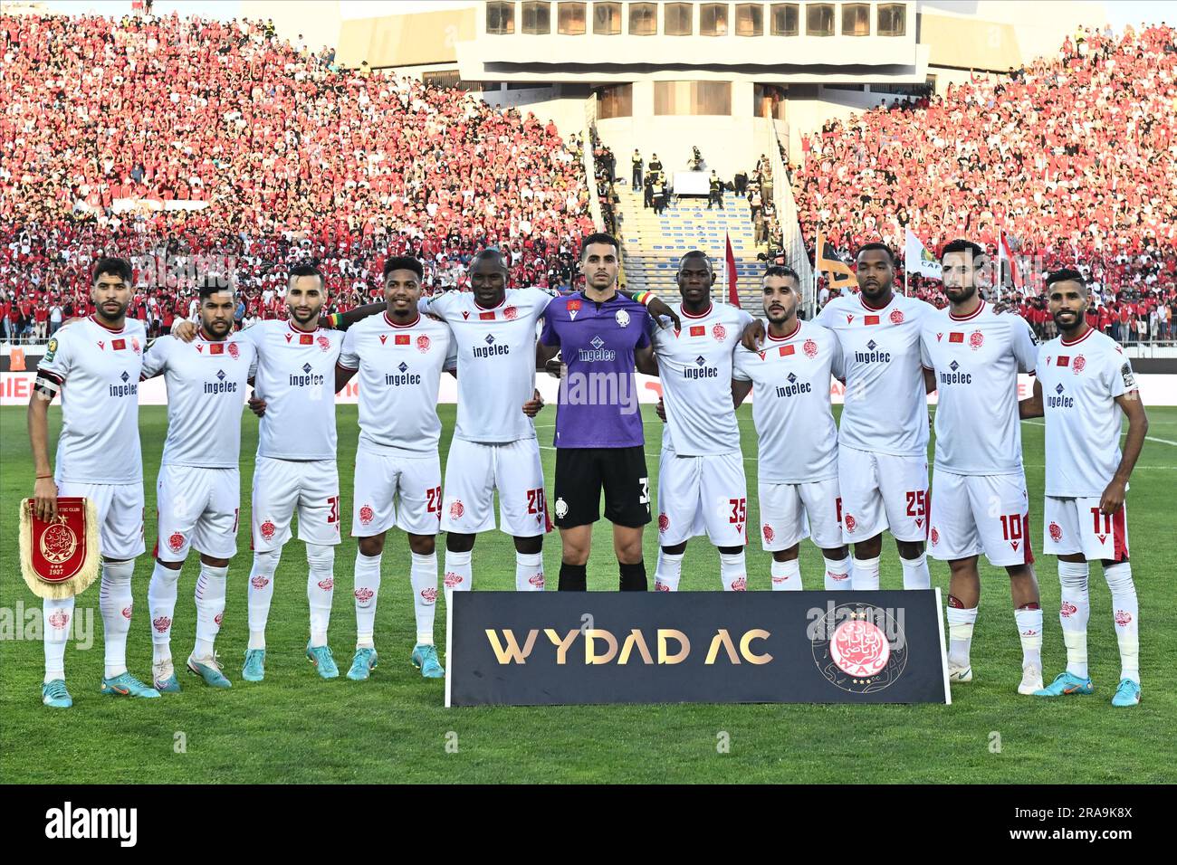 CASABLANCA, MOROCCO - JUNE 11: A group picture of Wydad AC players - Yahya Jabrane, Yahia ...