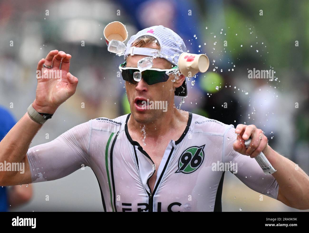 02 July 2023, Hesse, Frankfurt/Main: Triathlon: European Championship ...