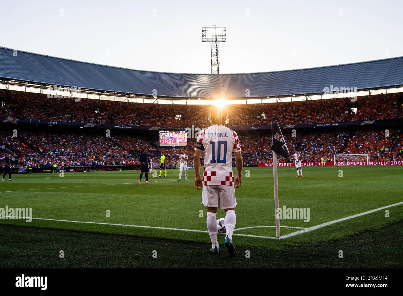 ROTTERDAM, NETHERLANDS - JUNE 14: Luka Modric of Croatia take a corner ...