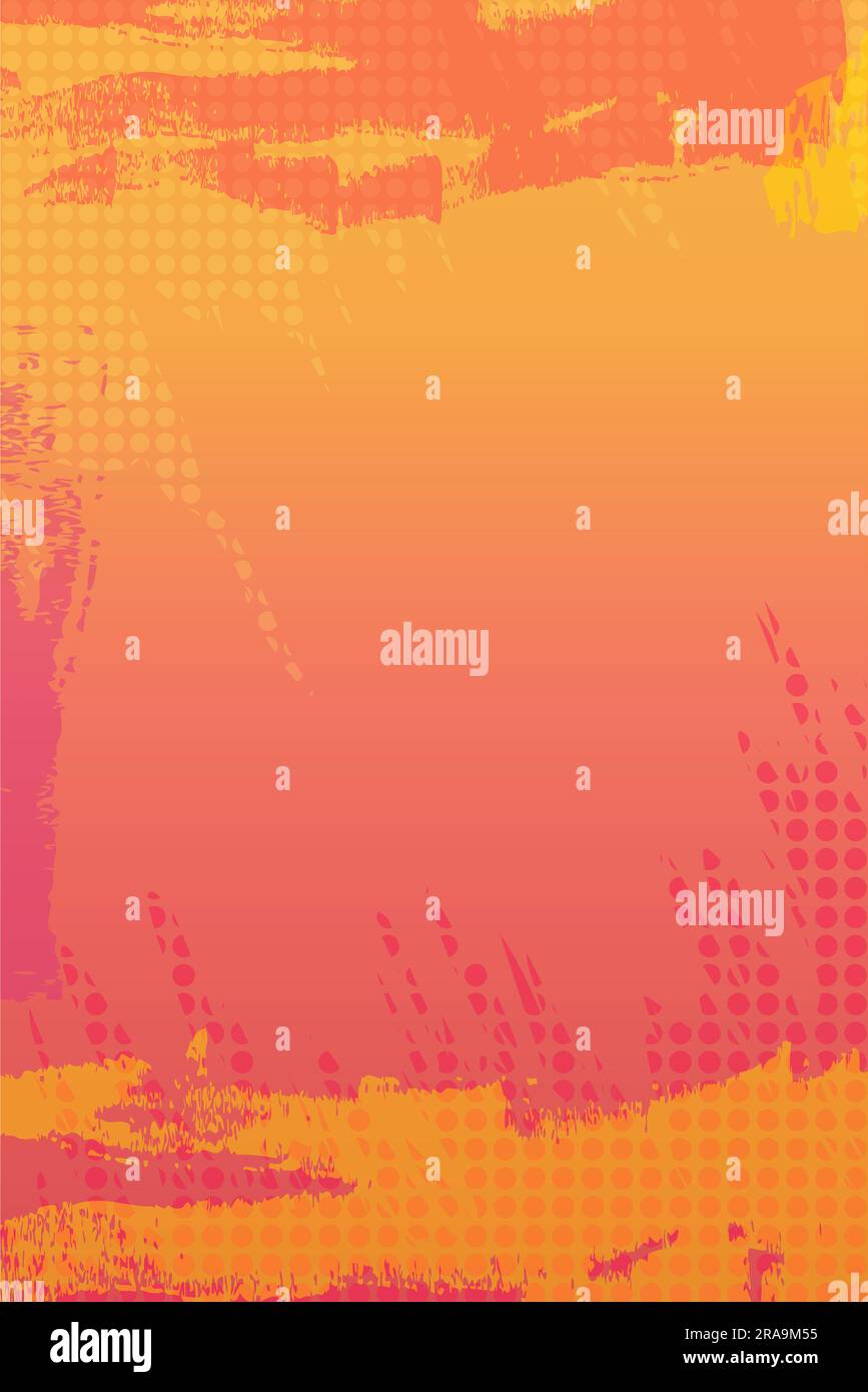 Modern orange summer abstract frame background - stock illustration ...